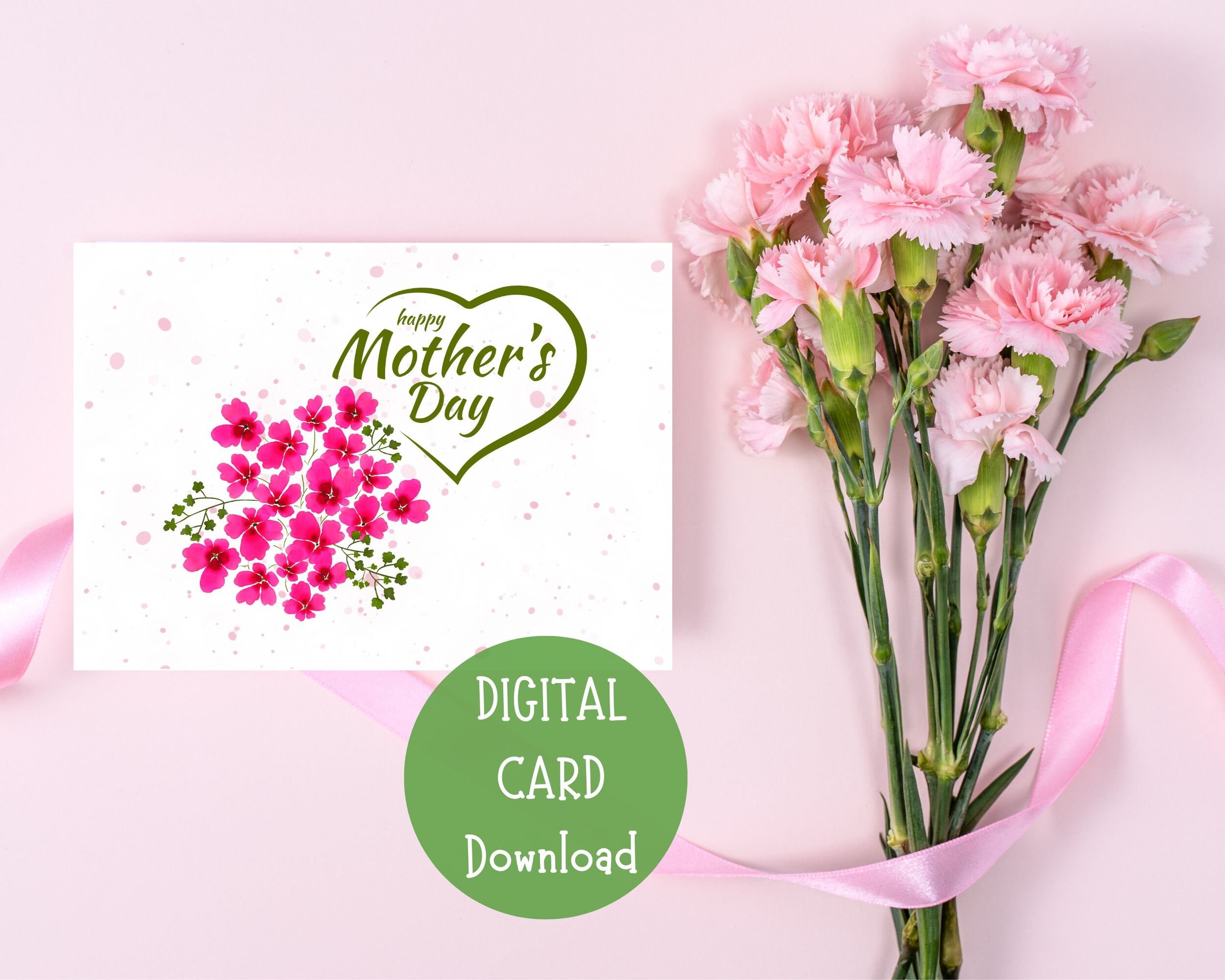 Printable Mother's Day Card, Happy Mother's Day Card, Digital Mother's ...