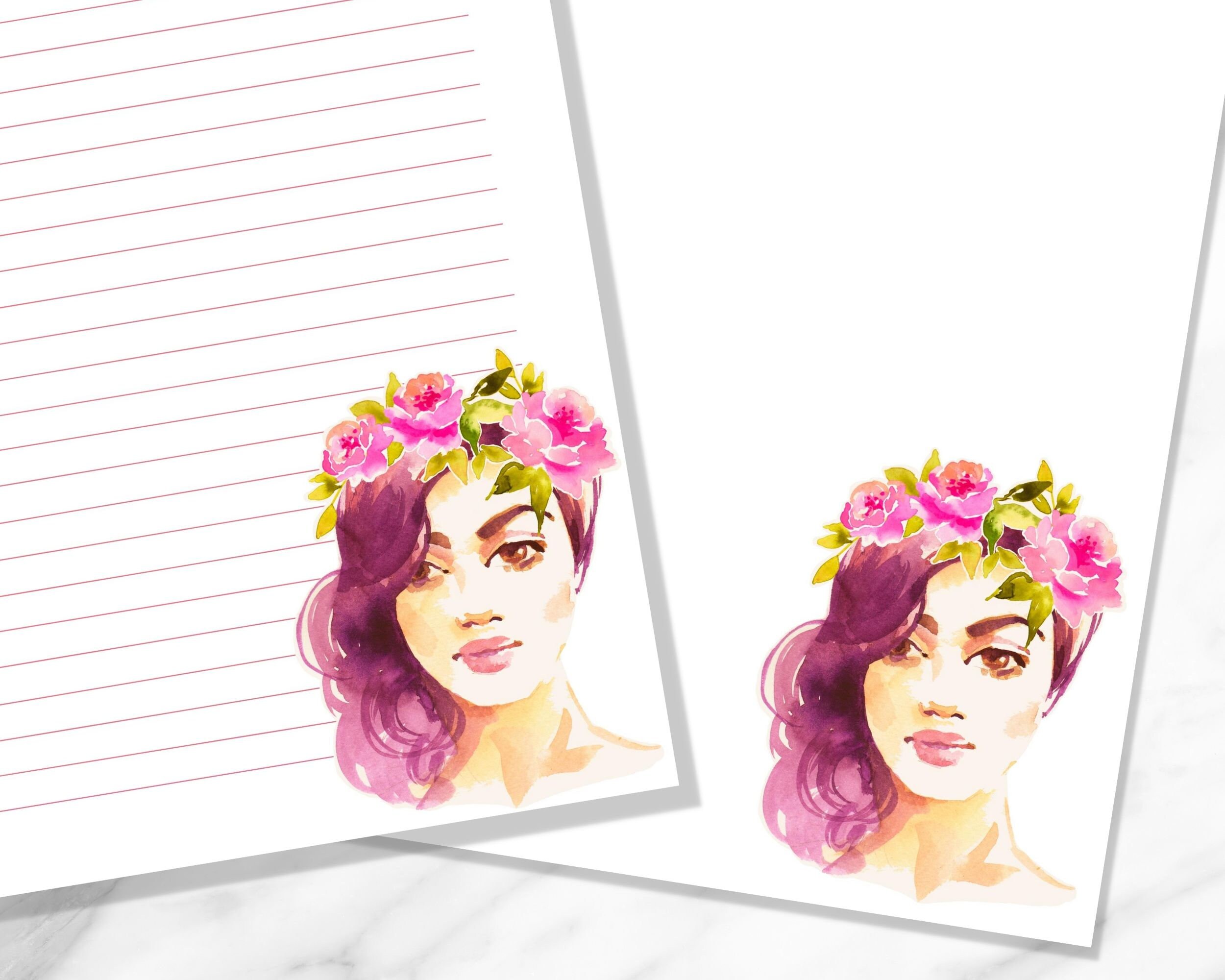 Mother's Day Printable Stationery, Lined Printable Paper, A4 Writing ...