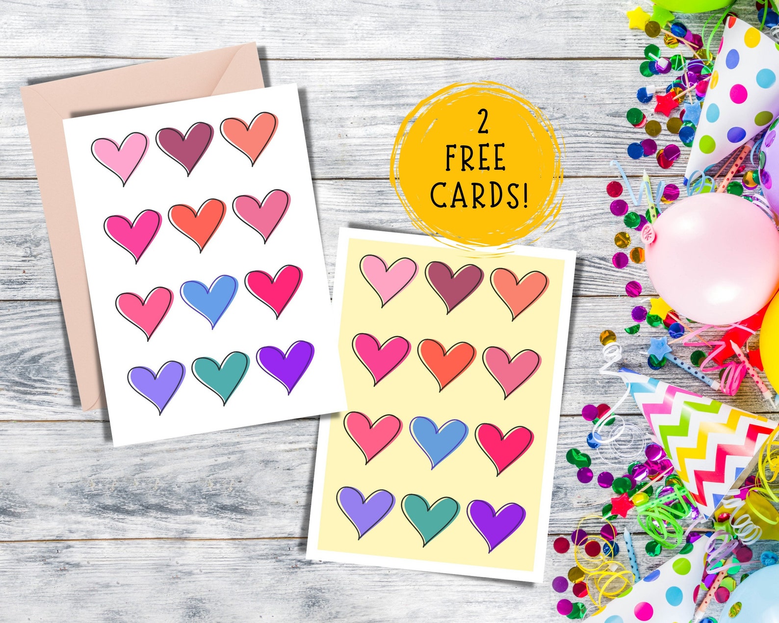 Valentine's Day Printable Card / Printable Heart Card / Heart Card ...