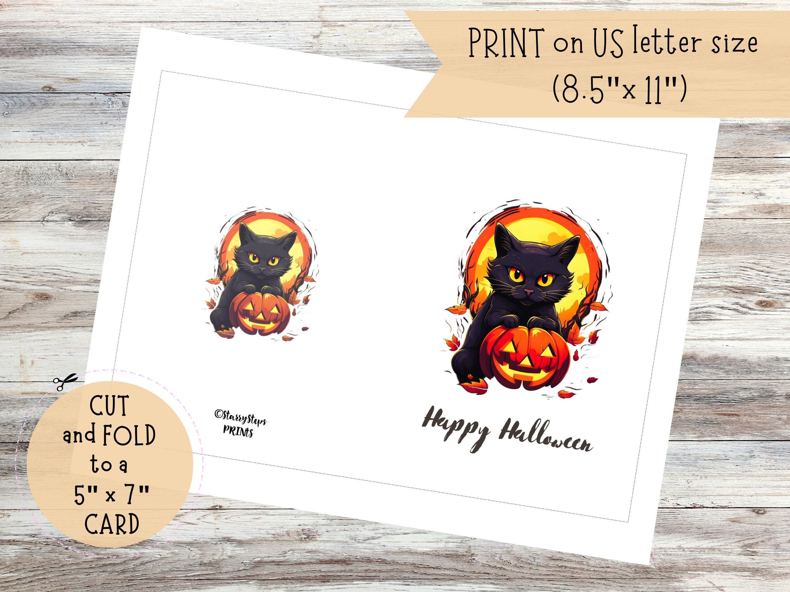 Halloween Card Printable, Printable Halloween Cards, Happy Halloween ...