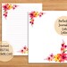 Floral Lined Paper, Floral Blank Paper, Printable Bouquet Stationery ...