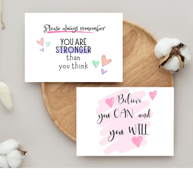 Inspirational Postcard Set: Friendship Encouragement Cards (digital ...