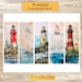 Lighthouse Printable Bookmarks, Lighthouse Bookmark Set, Lighthouse ...