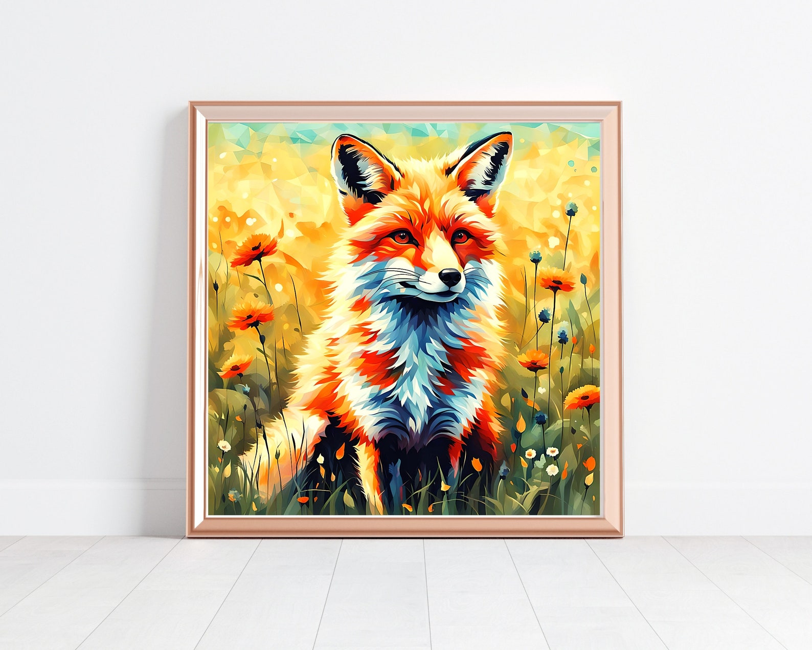Printable Wall Art, Fox Wall Art, Home Decor, Wall Art Digital Prints, Square Wall Art Prints ...