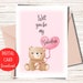 Valentine's Day Printable Card / Printable Heart Card / Heart Card ...