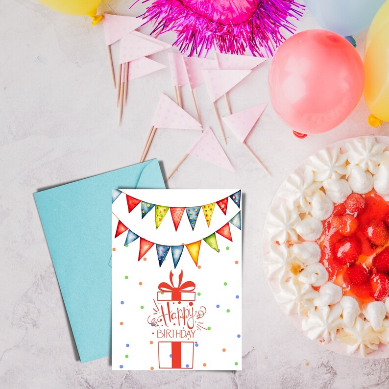 Happy Birthday Printable Card / Printable Birthday Card / Instant ...