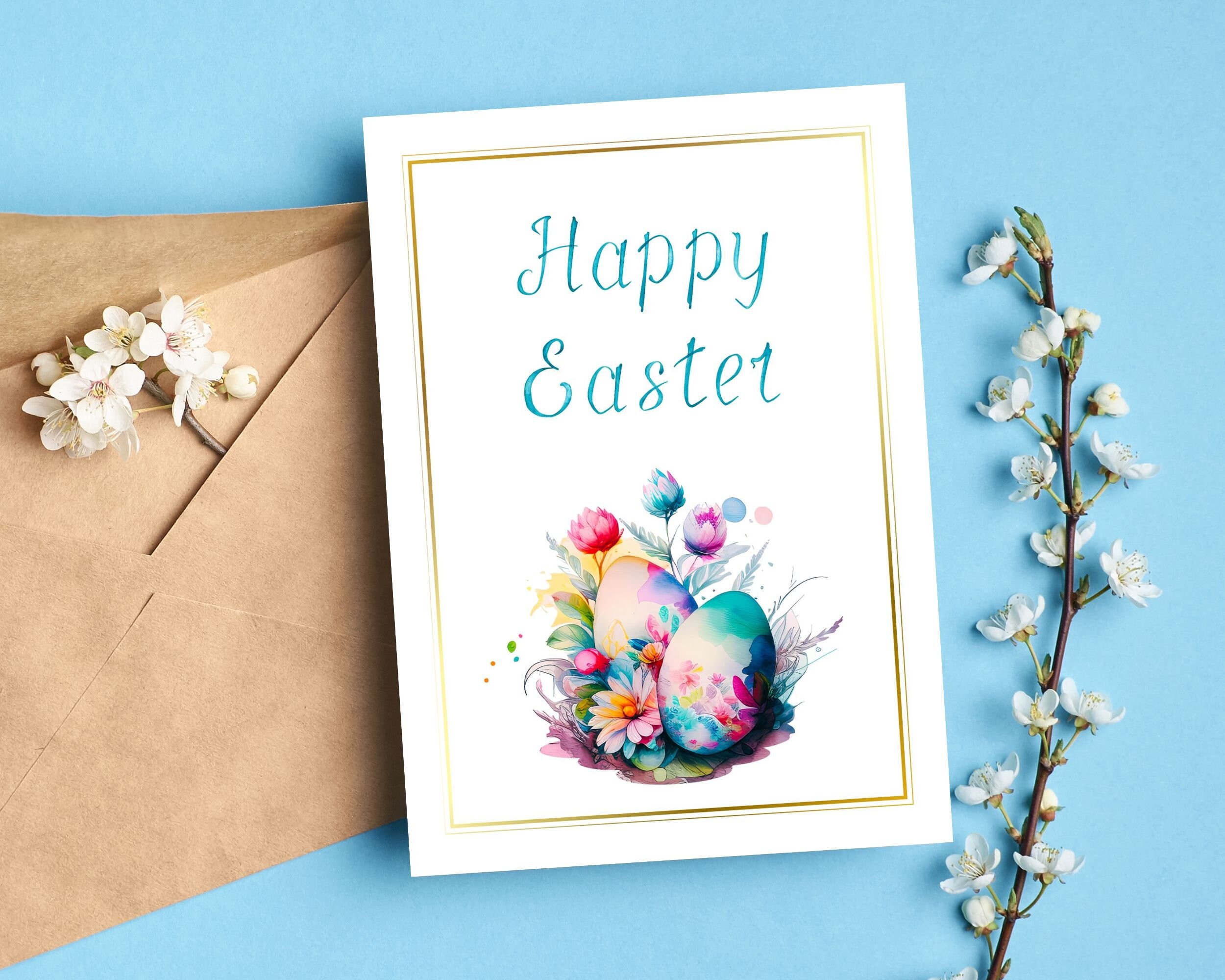 Printable Easter Card, Printable Card, Digital Download, Digital Easter ...