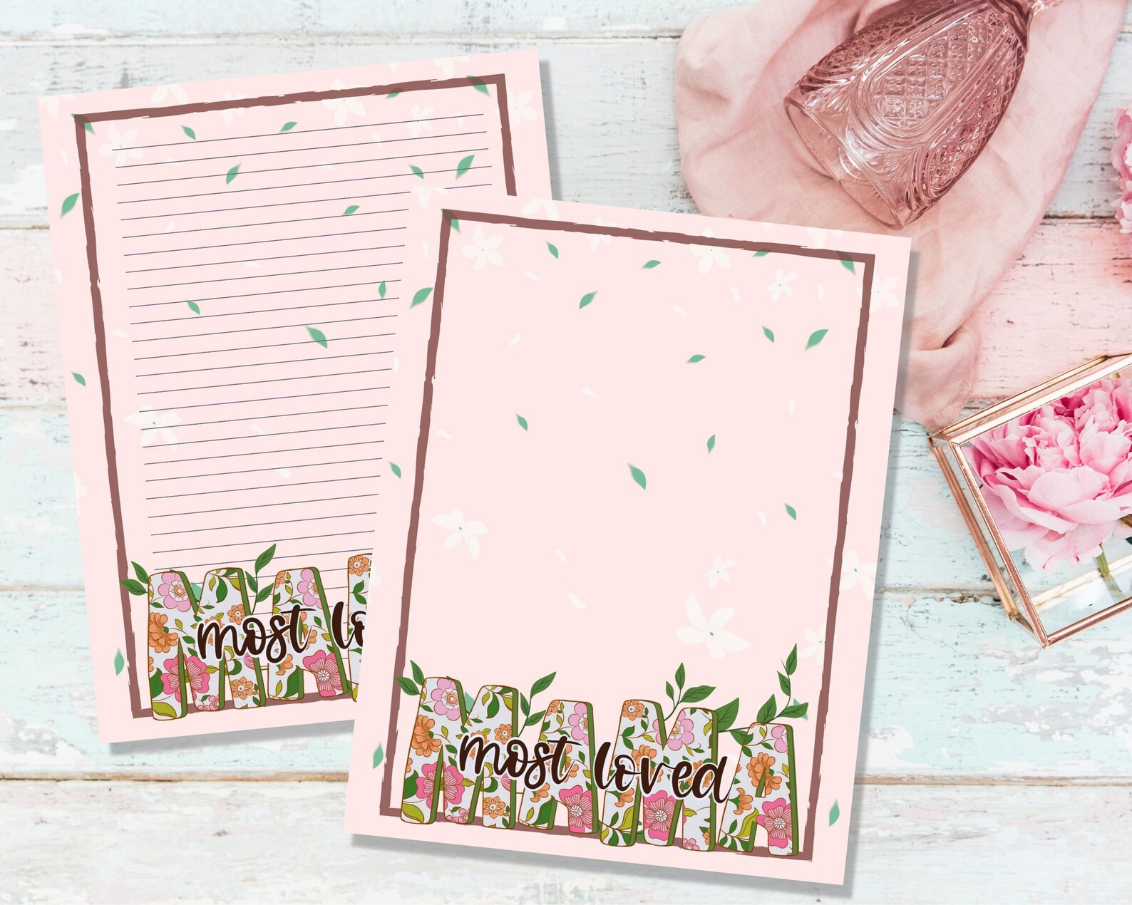 Mother's Day Printable Stationery Lined Printable Paper - Etsy