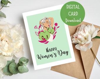 Printable Women's Day Card, International Women's Day Card, Digital ...