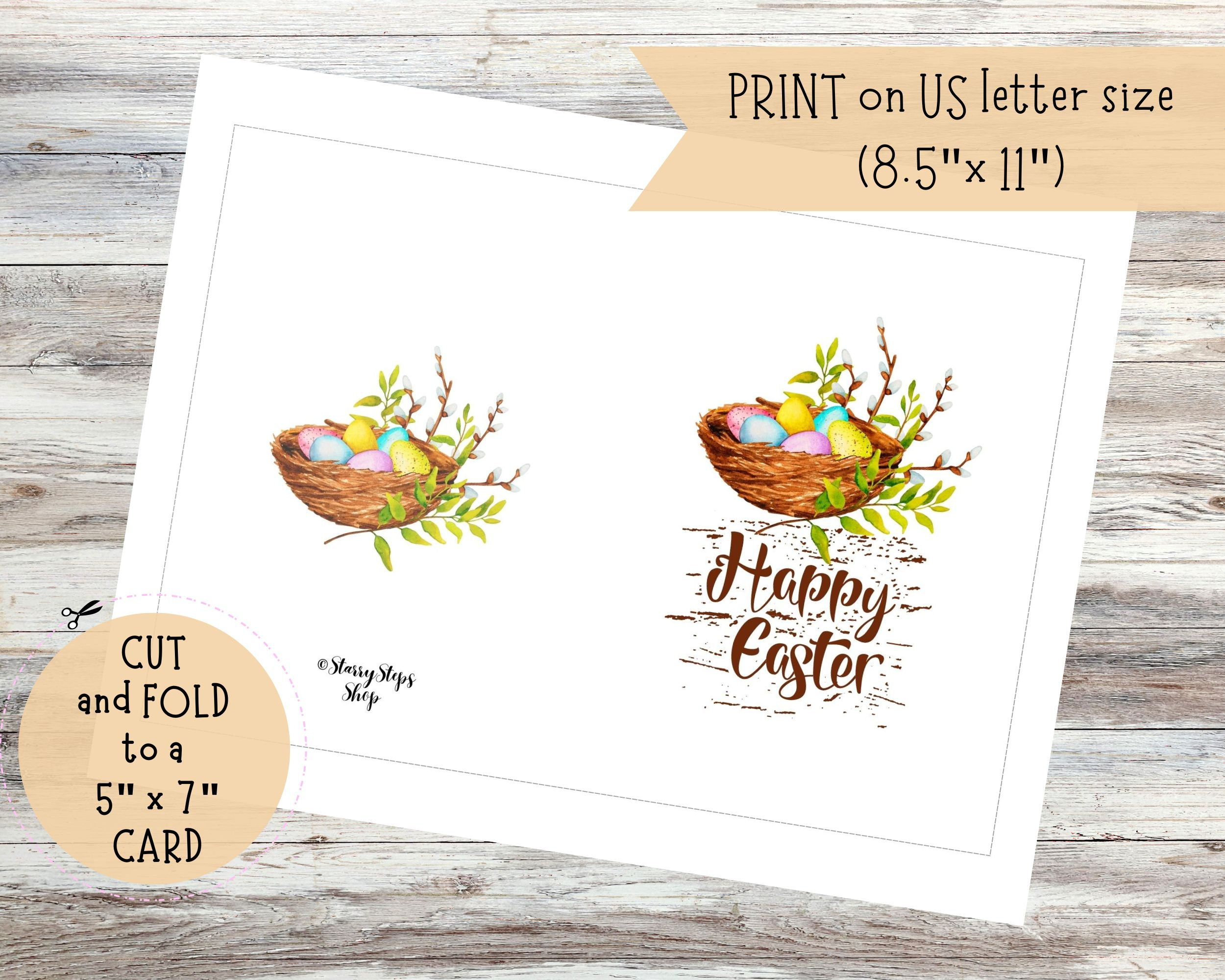 Printable Easter Card, Printable Card, Digital Download, Digital Easter ...