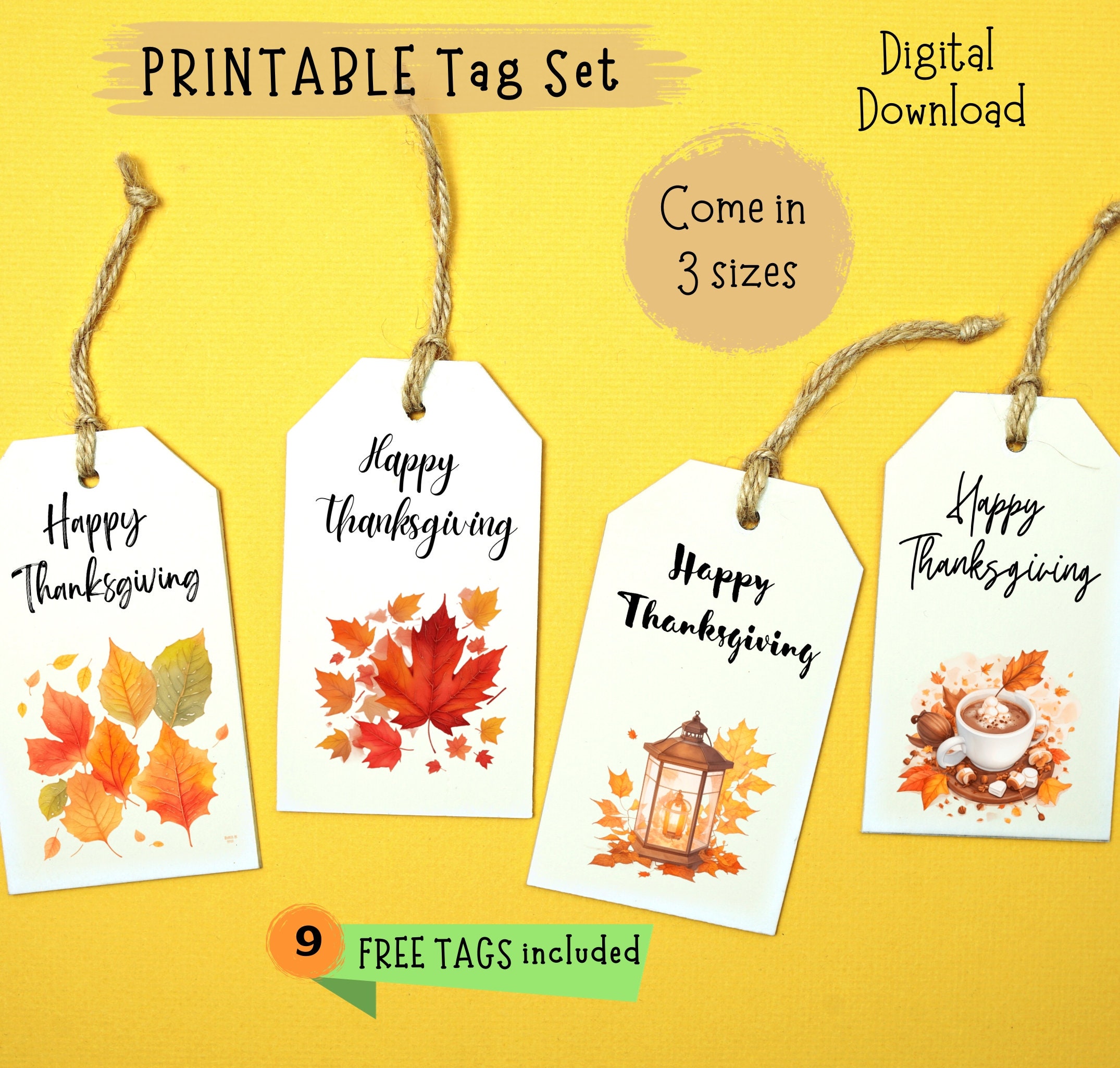 Fall Digital Gift Tags, Printable Gift Tags for Fall, Fall Gift Tags ...