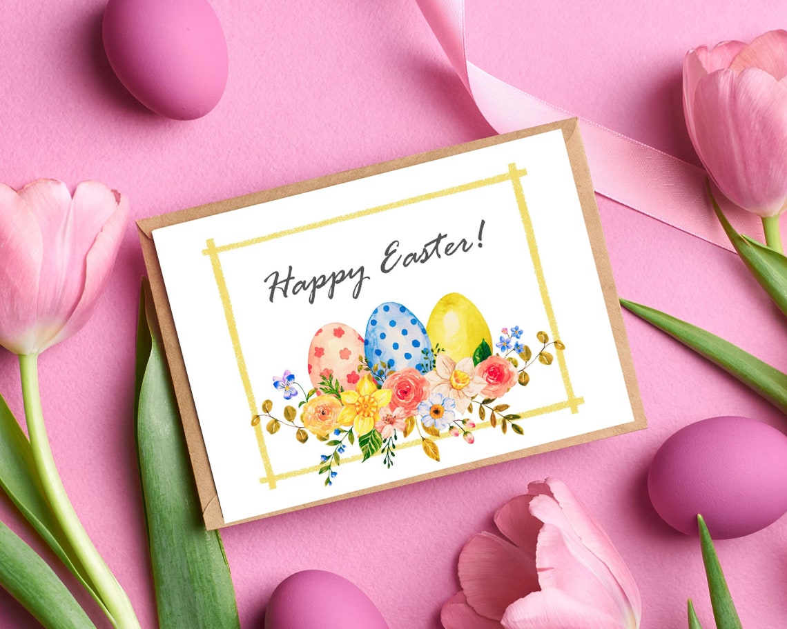 Printable Easter Card, Printable Card, Digital Download, Digital Easter ...