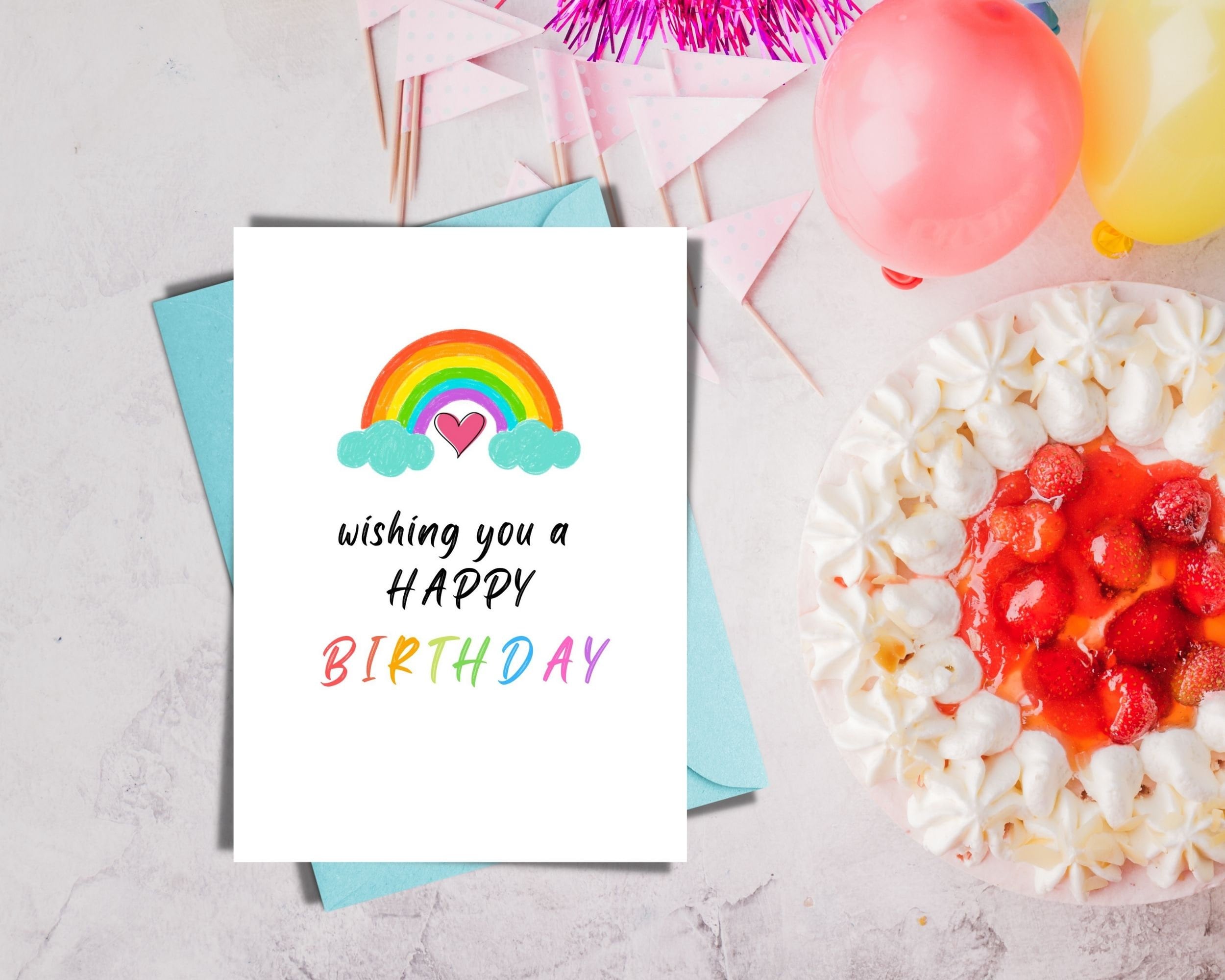 Printable Birthday Card, Printable Card, Digital Download, Digital ...
