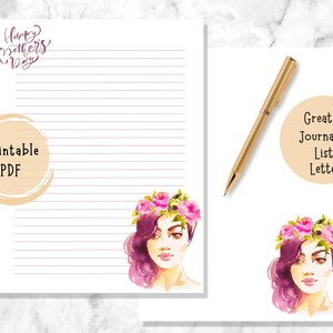 Mother's Day Printable Stationery, Lined Printable Paper, A4 Writing ...