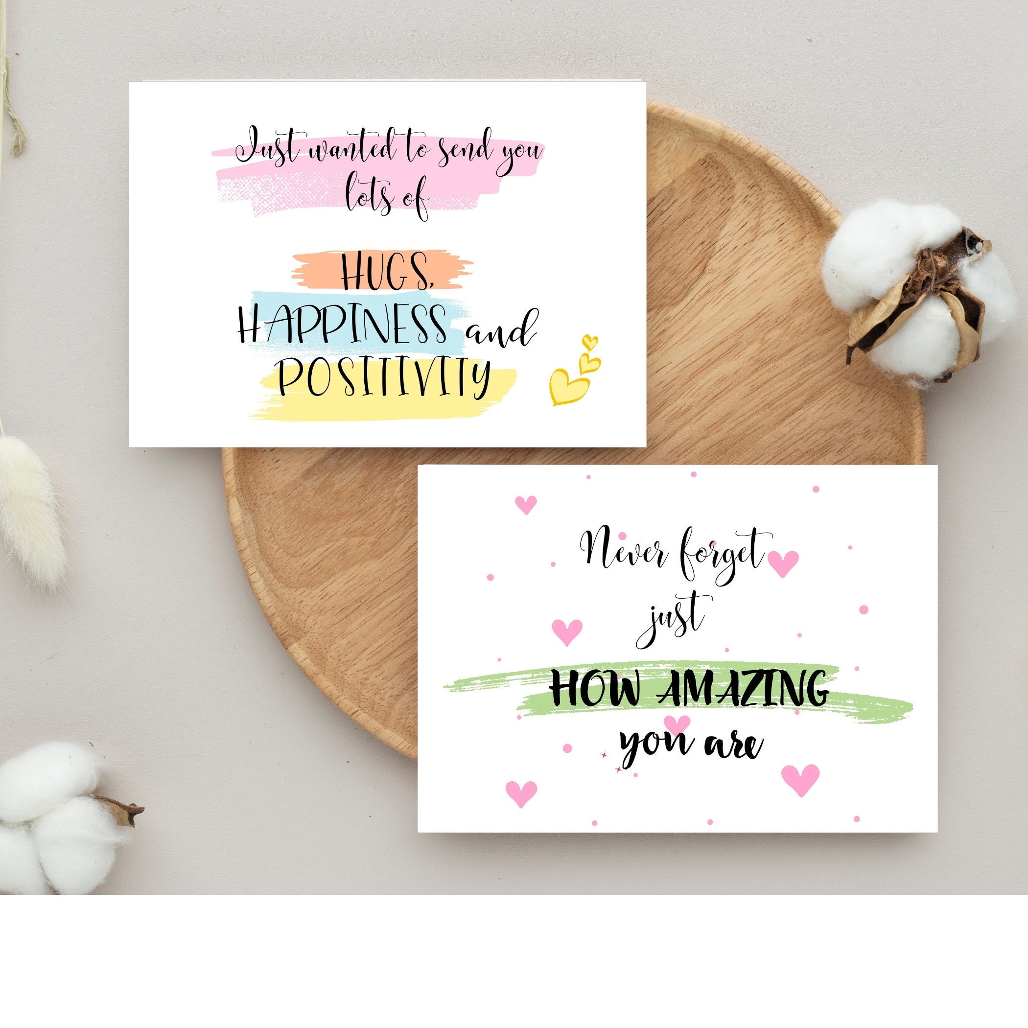 Inspirational Postcard Set: Friendship Encouragement Cards (digital ...