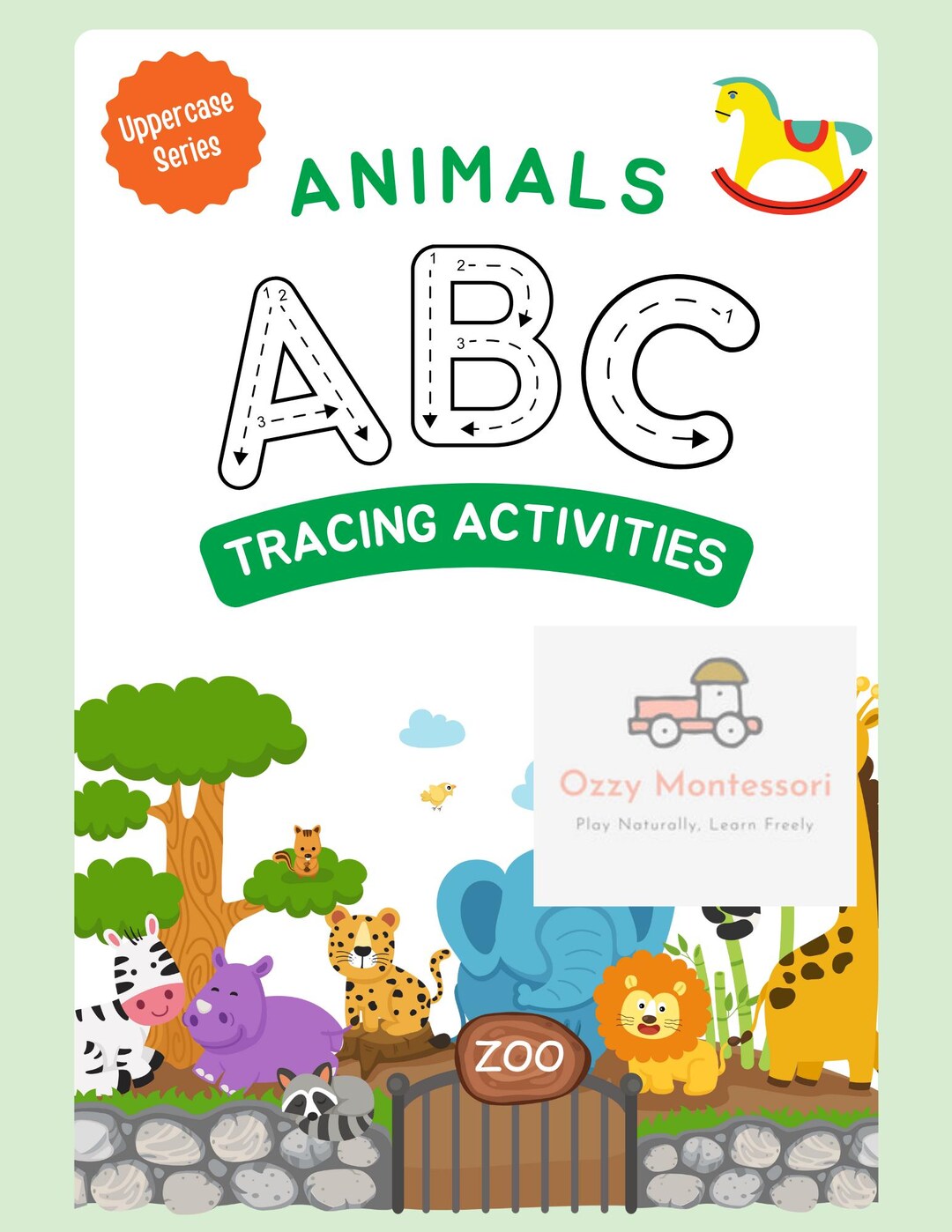 26 Letter Tracing Activities - Uppercase Series - ABC Animals Letter ...