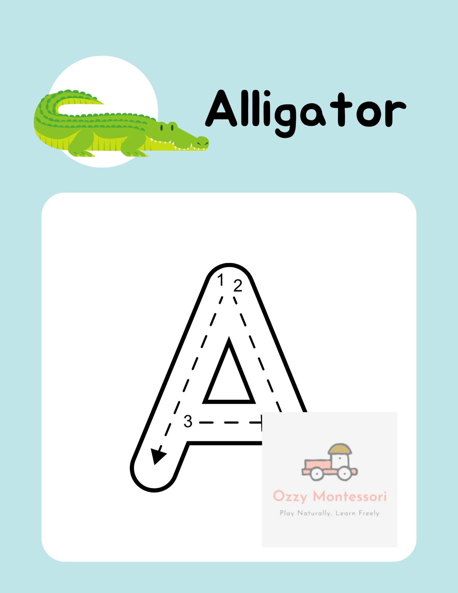 26 Letter Tracing Activities - Uppercase Series - ABC Animals Letter ...