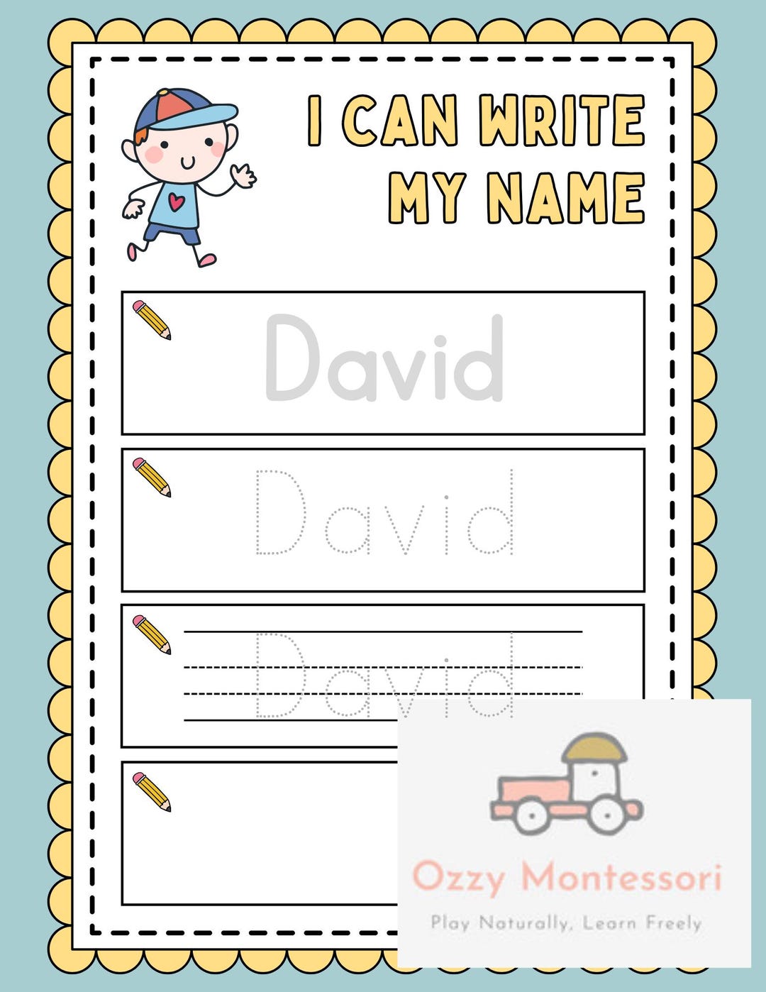 Customer Tracing Name - Preschool Kindergarten Letter Worksheet ...