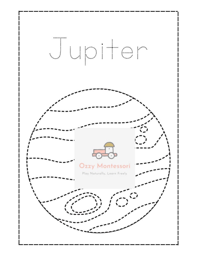 Solar System Tracing Book - Coloring Book - DIGITAL - PRINTABLE - Etsy