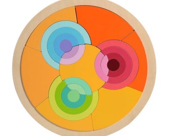 Wooden Circle Puzzle - Etsy