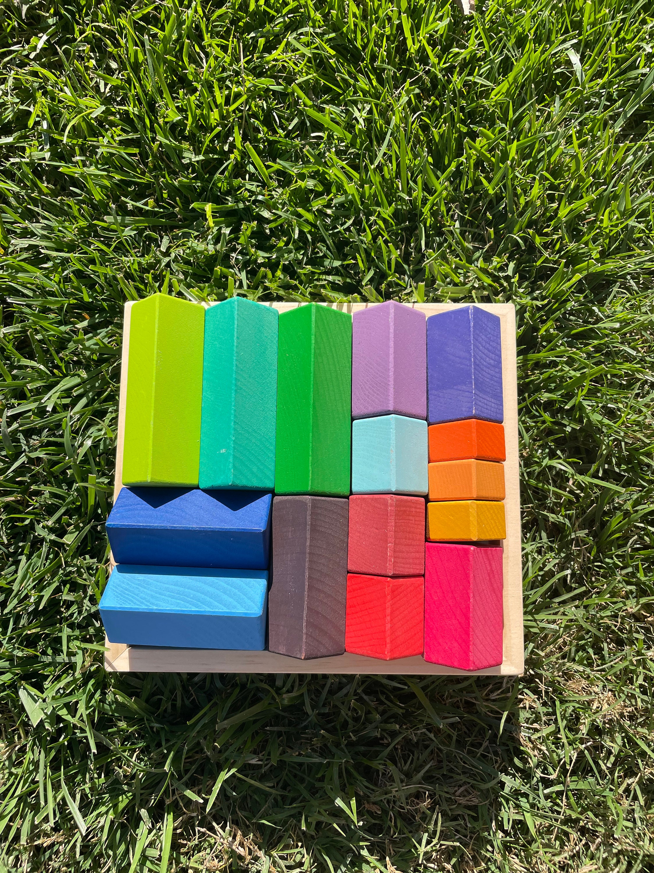 PERSONALIZED Village Building Blocks Set | Rainbow Buildings | Perfect ...