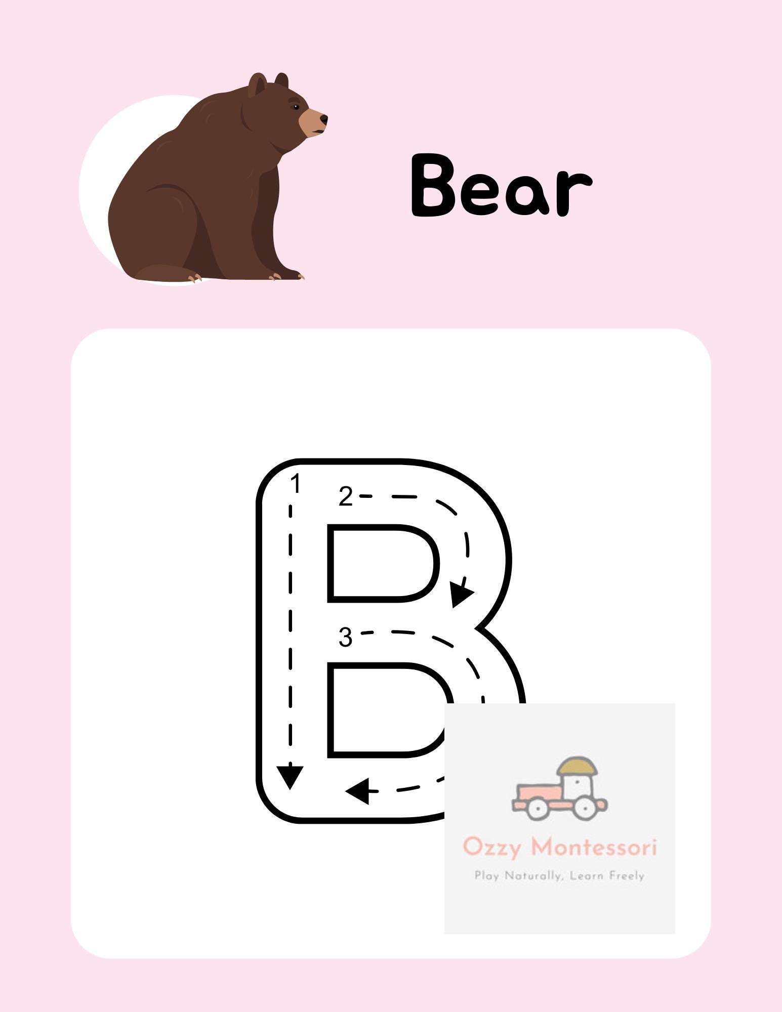 26 Letter Tracing Activities - Uppercase Series - ABC Animals Letter ...