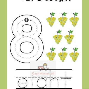 Let's Count the Number 1-10 Math Worksheet - DIGITAL - PRINTABLE - Etsy