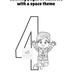 Coloring Pages of Numbers With a Space Theme - Learning Counting - 8 ...