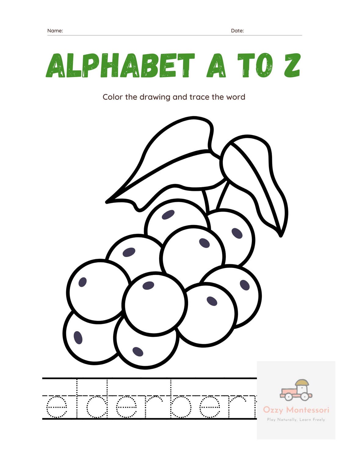 Coloring Alphabet Tracing Worksheet - Homeschooling Preschool ...