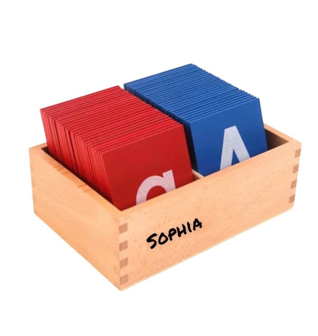 Personalized Montessori Lower and Capital Case Sandpaper Letters With ...