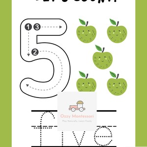 Let's Count the Number 1-10 Math Worksheet - DIGITAL - PRINTABLE - Etsy
