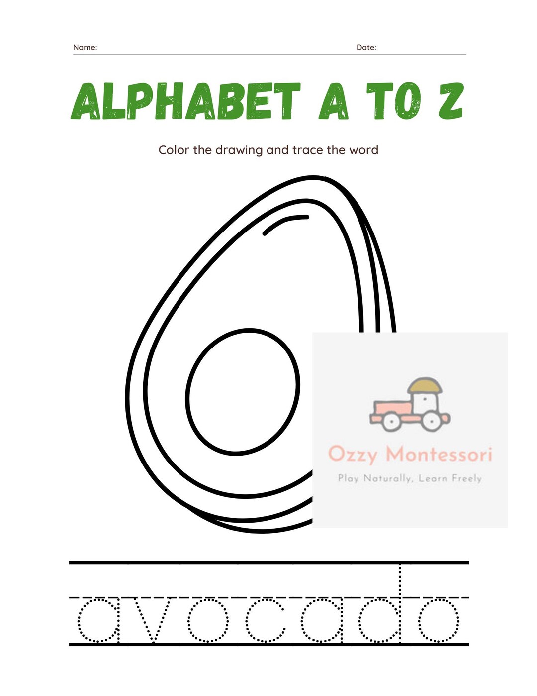 Coloring Alphabet Tracing Worksheet - Homeschooling Preschool ...