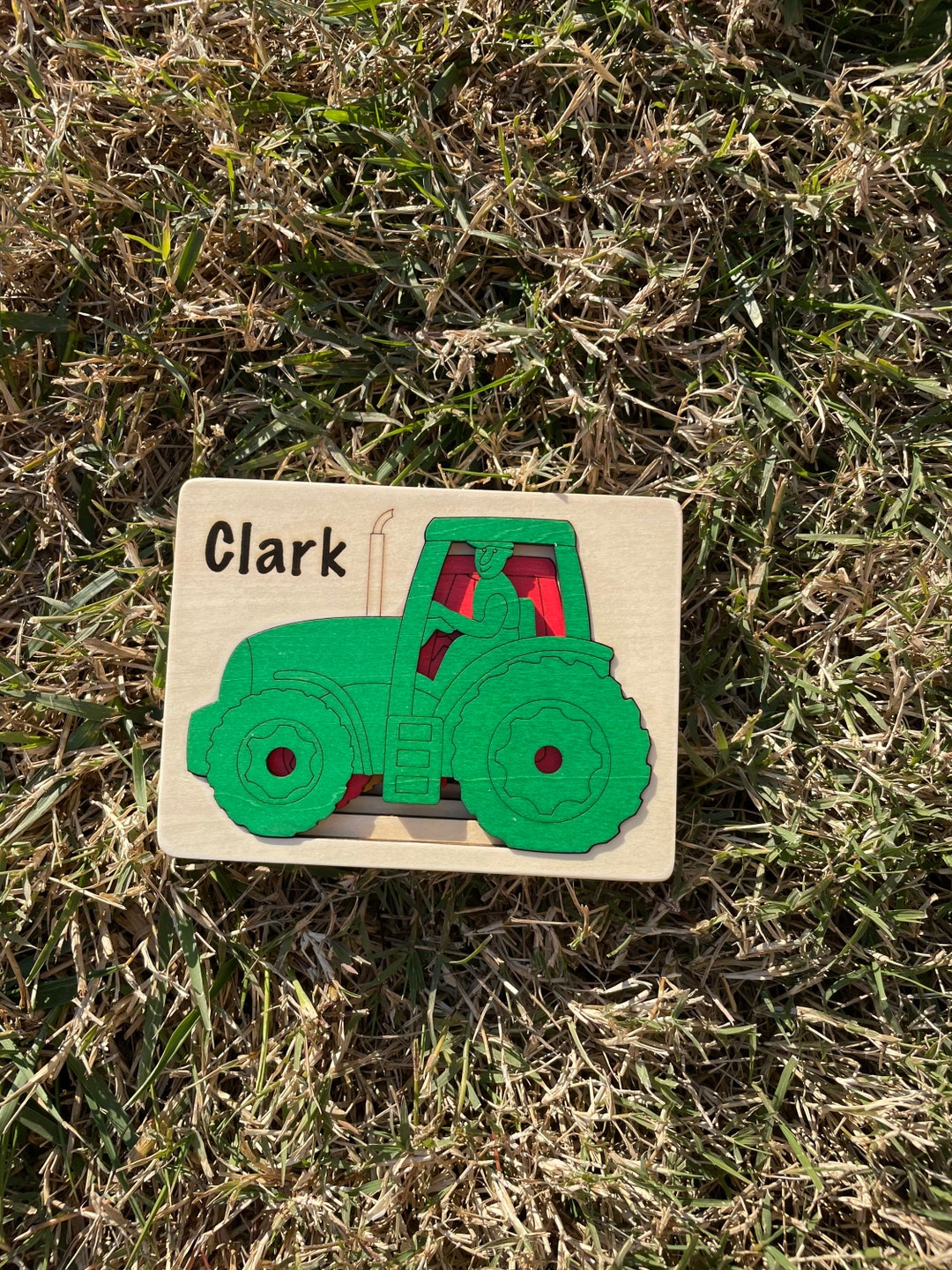 Personalized Multi-layered Wooden Puzzle | Tractor Puzzle | Jingsaw ...