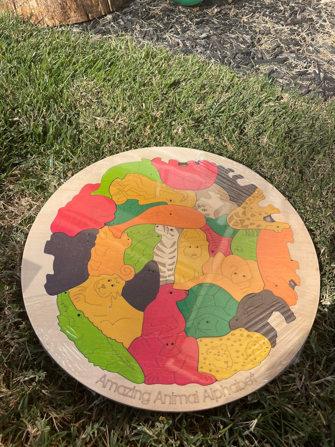 PERSONALIZED Montessori Animal Alphabet | Wooden Educational Puzzle - Etsy