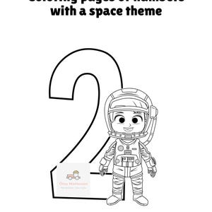 Coloring Pages of Numbers With a Space Theme - Learning Counting - 8 ...