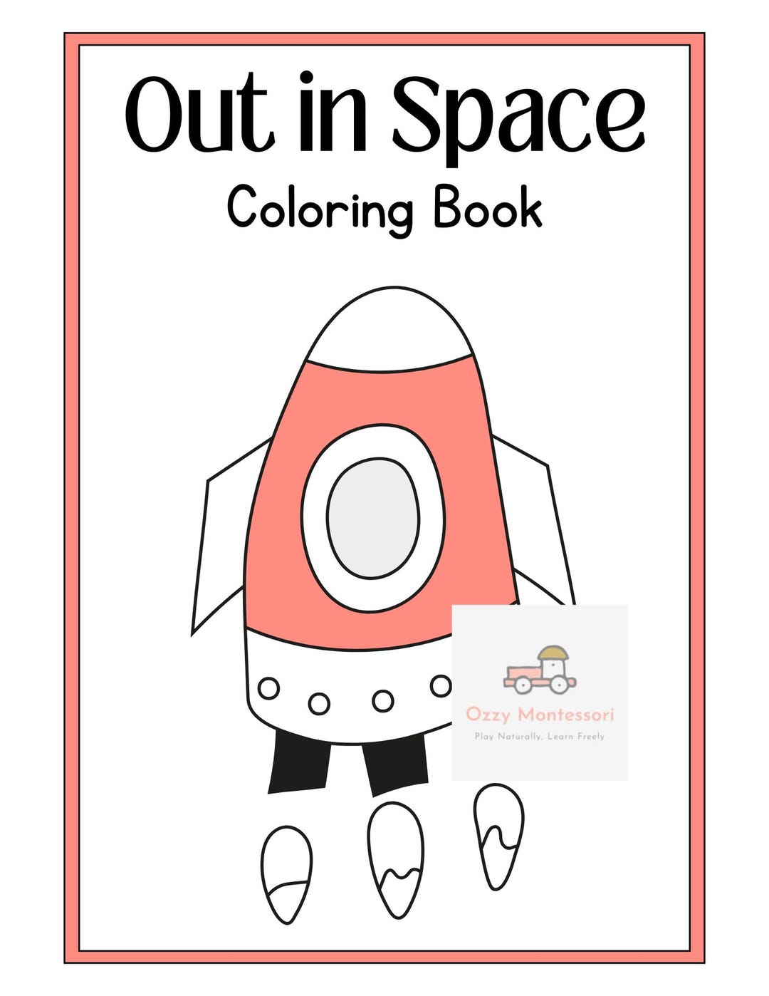 Black and White Out in Space Coloring Worksheets - DIGITAL - PRINTABLE ...