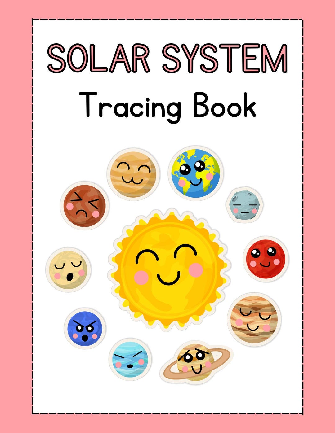Solar System Tracing Book - Coloring Book - DIGITAL - PRINTABLE - Etsy