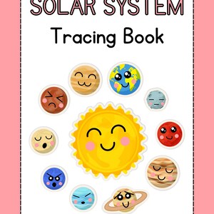 Solar System Tracing Book - Coloring Book - DIGITAL - PRINTABLE - Etsy