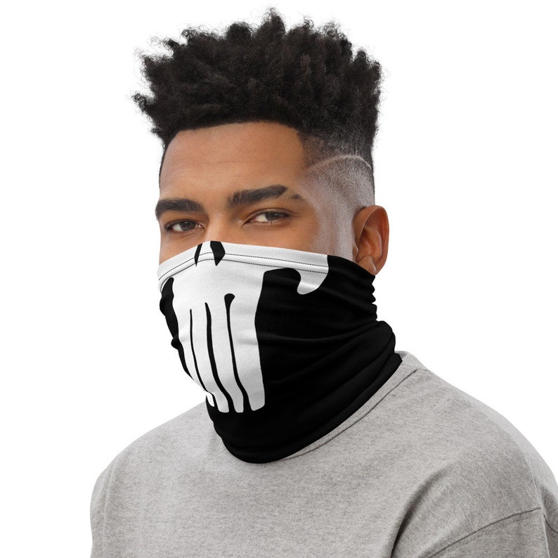 Punisher Skull Face Neck Gaiter Motorcycle Face Mask Neck | Etsy