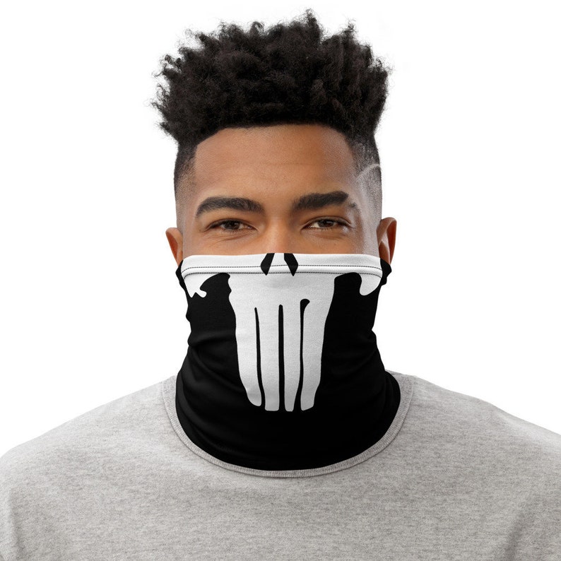 Punisher Skull Face Neck Gaiter Motorcycle Face Mask Neck | Etsy