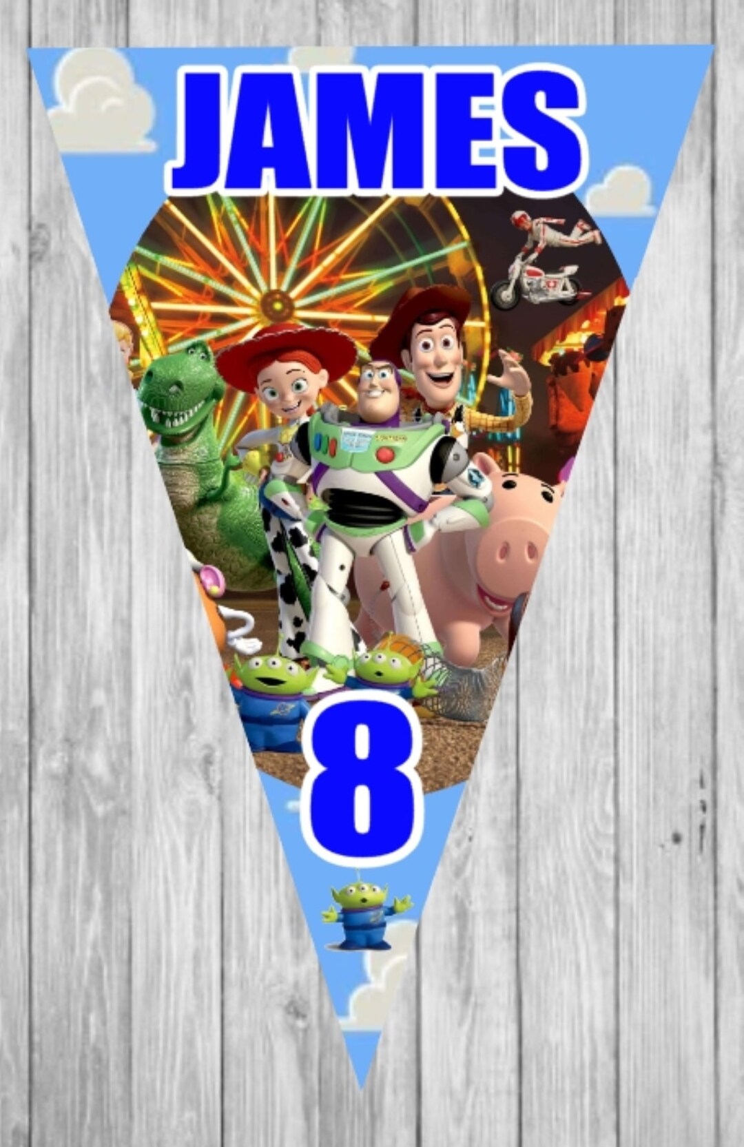 Personalised Toy Story Bunting, 6 Flags, Birthday, Party - Etsy UK