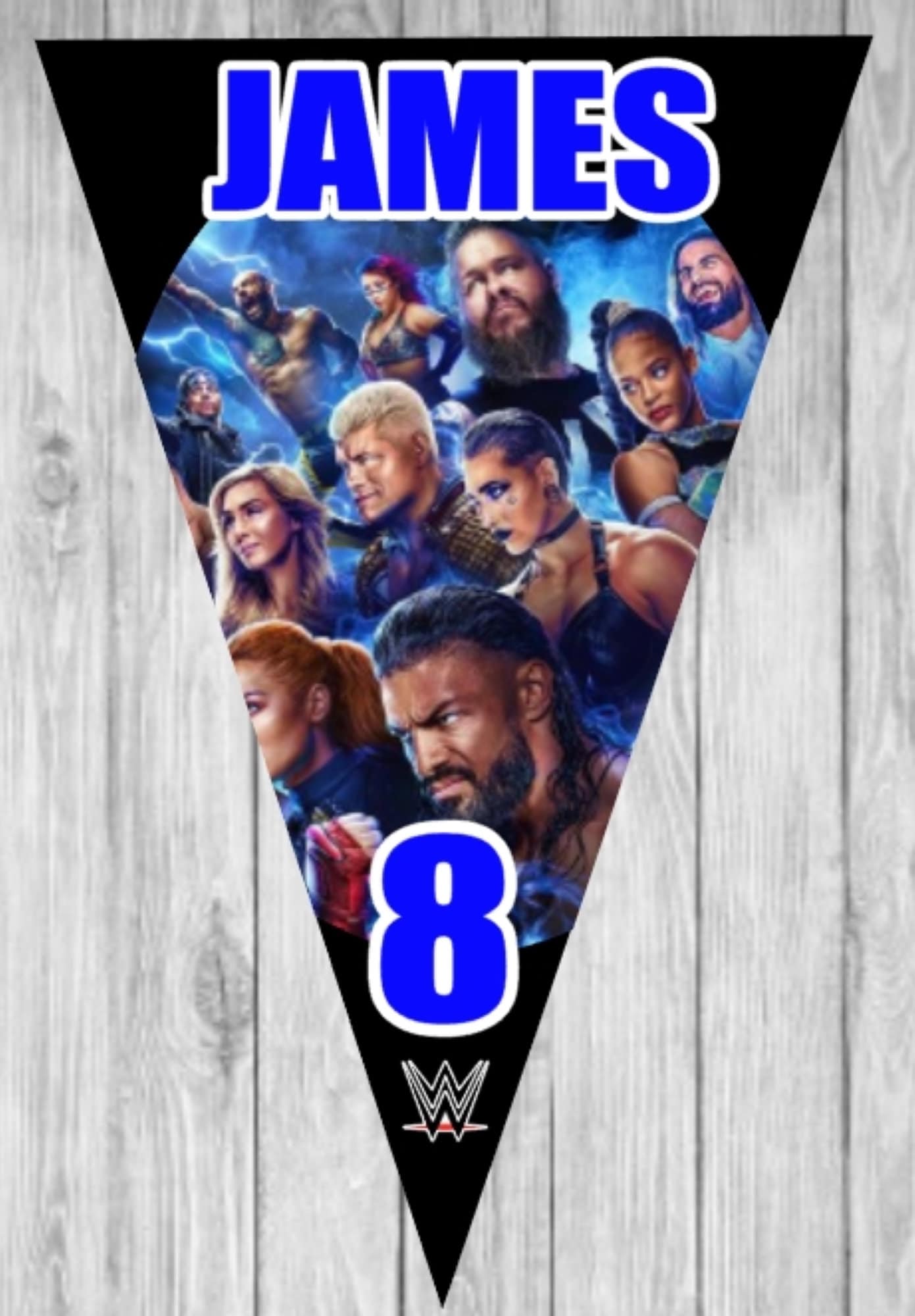 Personalised WWE Bunting, 6 Flags, Birthday, Party - Etsy UK