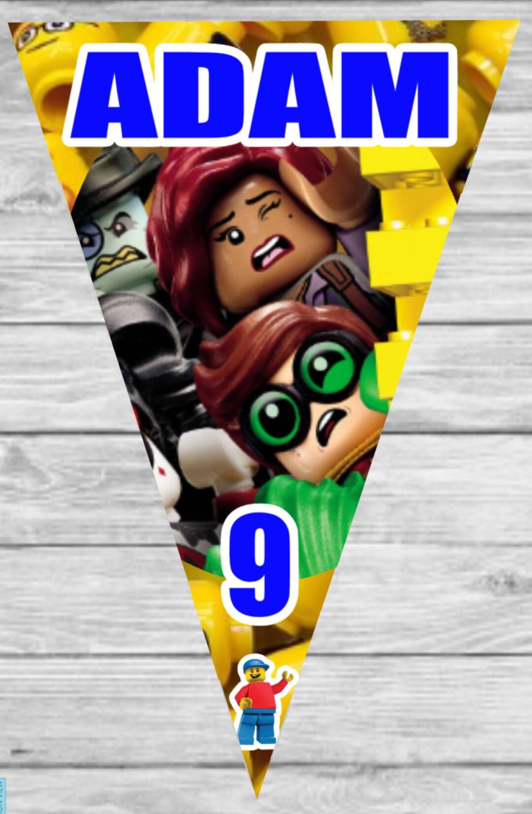 Personalised Lego Bunting, 6 Flags, Birthday, Party - Etsy