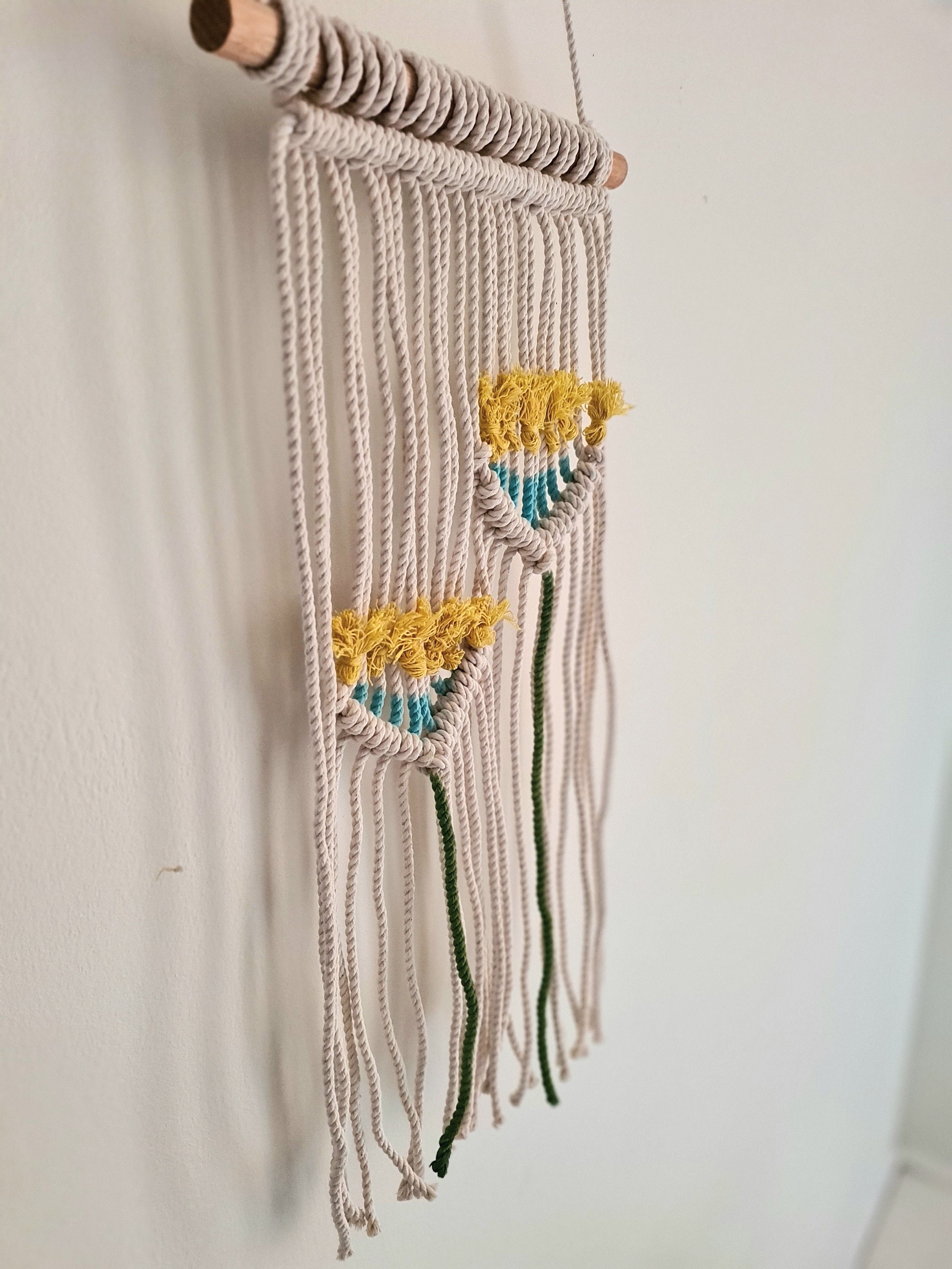 Native Flowers Macrame Wall Hanging, Macrame Wall Hanging, Boho Wall ...
