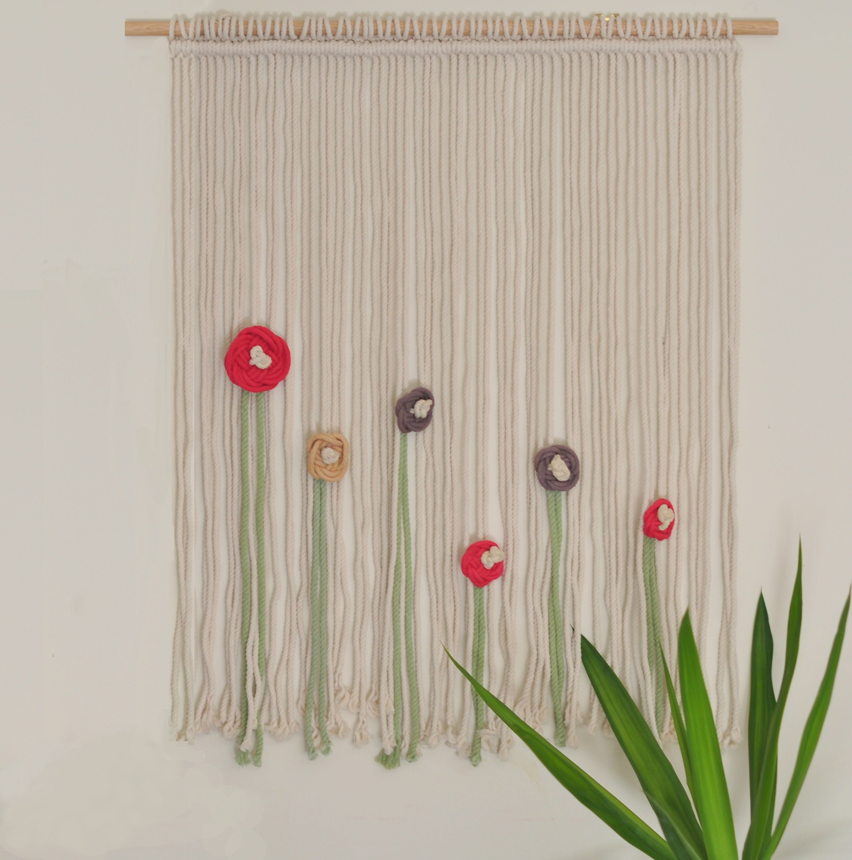 Large Flower Garden Macrame Wall Hanging - Etsy Australia