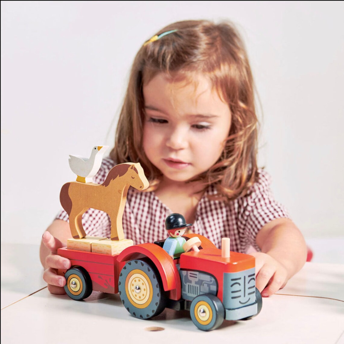 Personalised Wooden Farmyard Tractor - Etsy