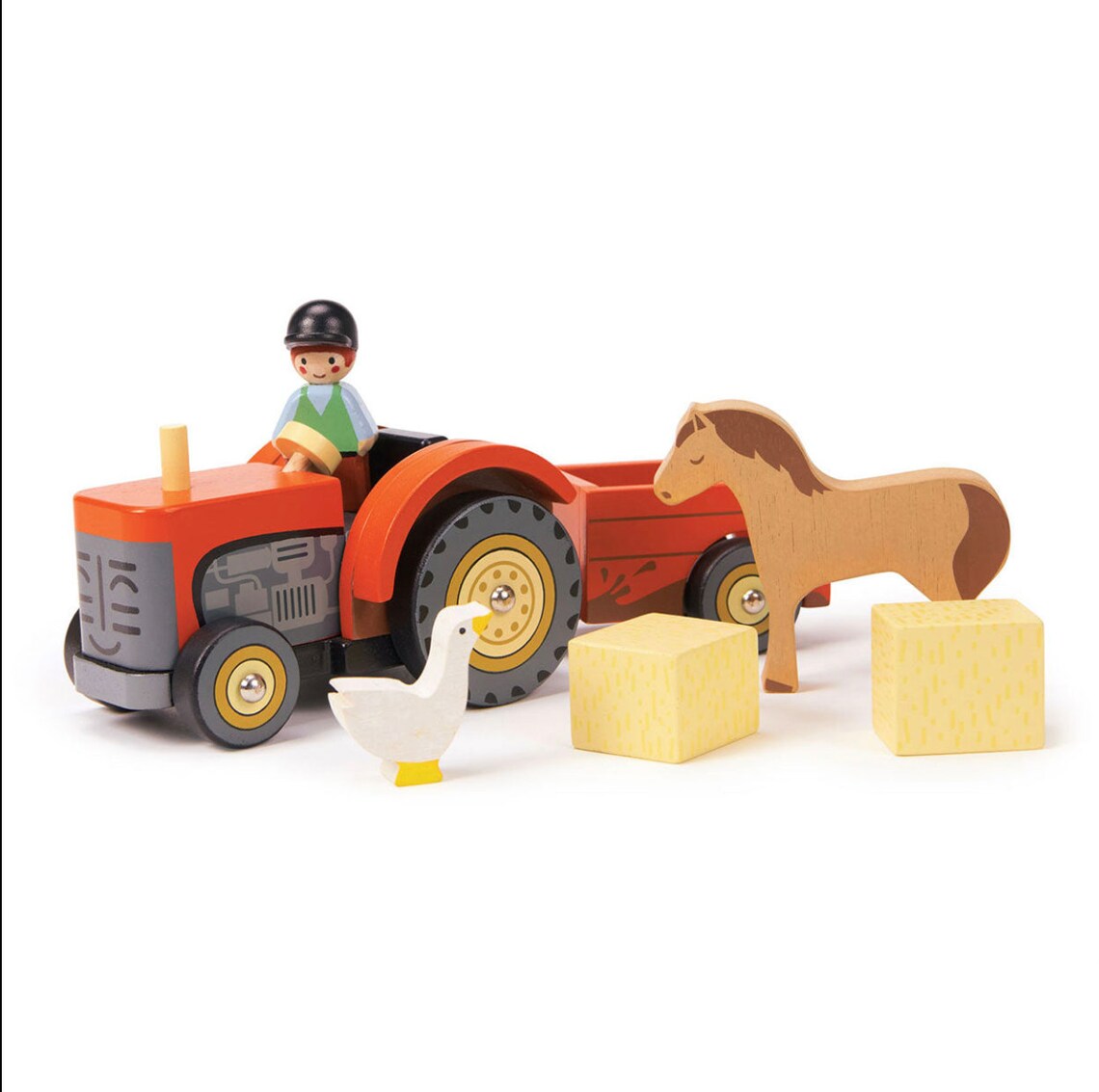 Personalised Wooden Farmyard Tractor - Etsy