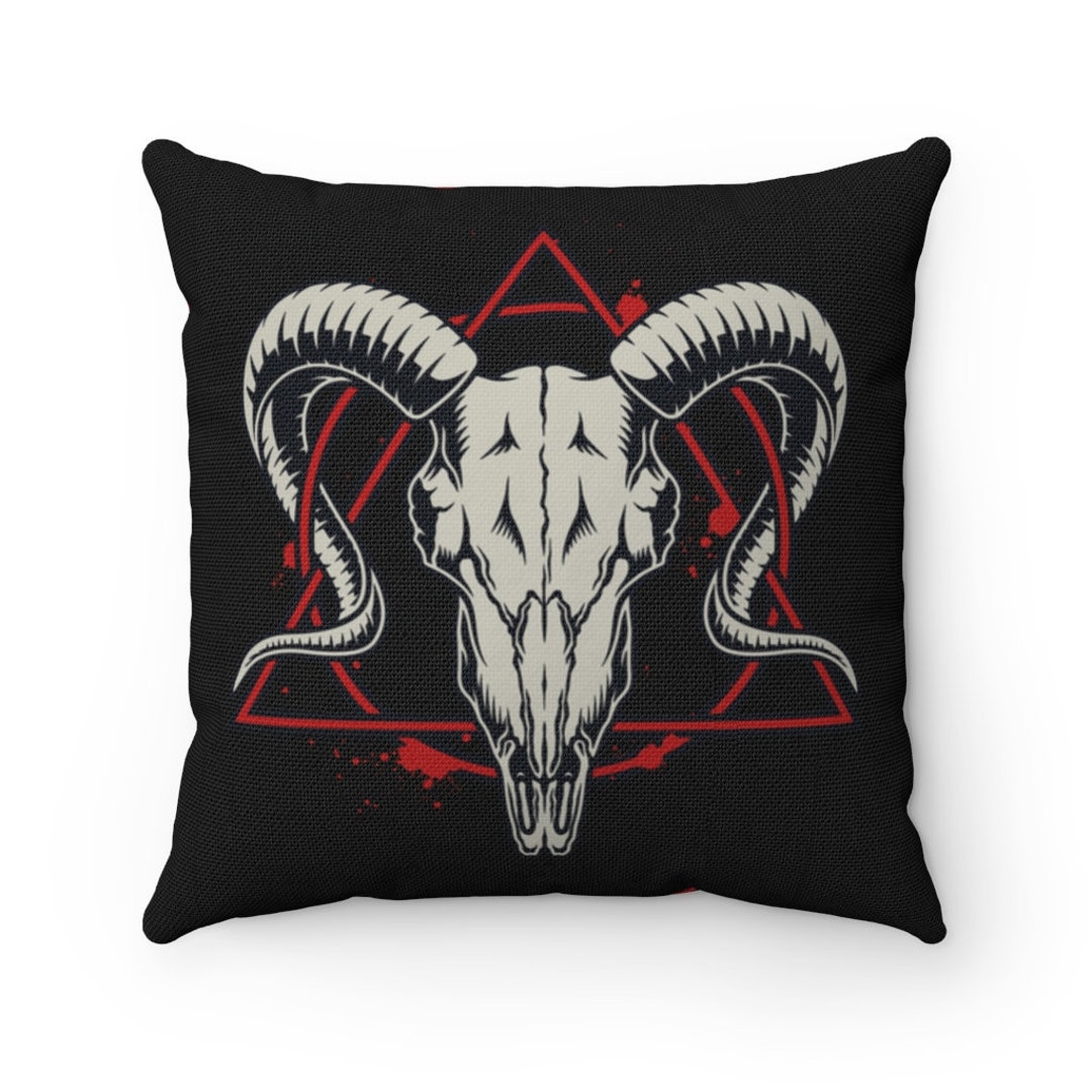 Double Sided 666 Baphomet Pillow Satanic Bedding Gift for - Etsy