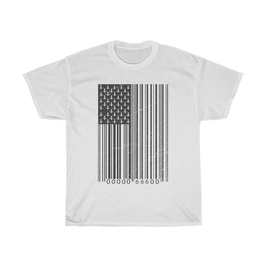 Vintage Satanic Flag Barcode 666 T-shirt for Church of Satan - Etsy