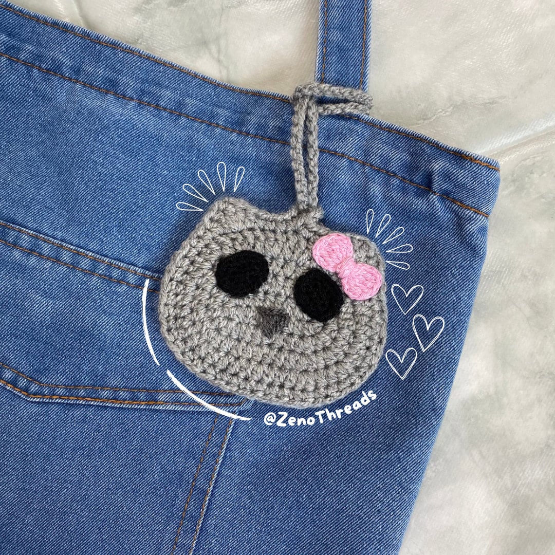 Crochet Sad Hamster Bag Charm, Crochet Pouch, Crochet Bag Charm - Etsy